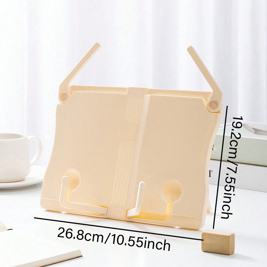 Plastic Desk Bookshelf, Adjustable Reading Stand, Portable Recipe File ...
