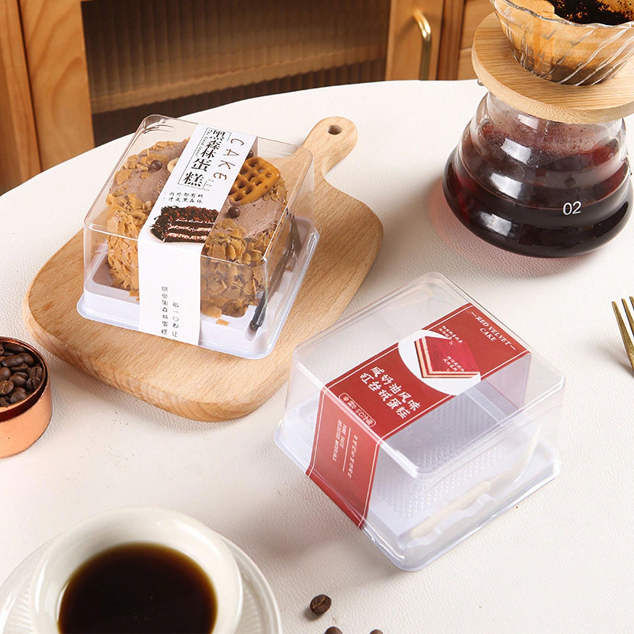 10pcs Egg Yolk Pastry Round Plastic Box Mooncake Tray Desserts ...