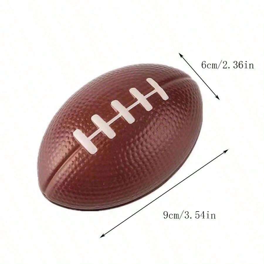 6pcs PU Rugby Ball Set, Including PU Ball, Brown Rugby Ball, PU Foam ...