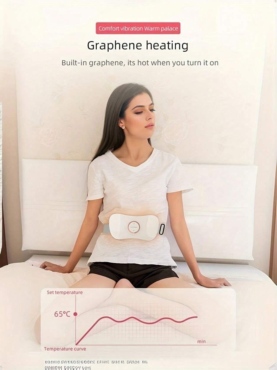 A White 1200mAh Rechargeable Intelligent Uterus Warmer, Three-Speed ...
