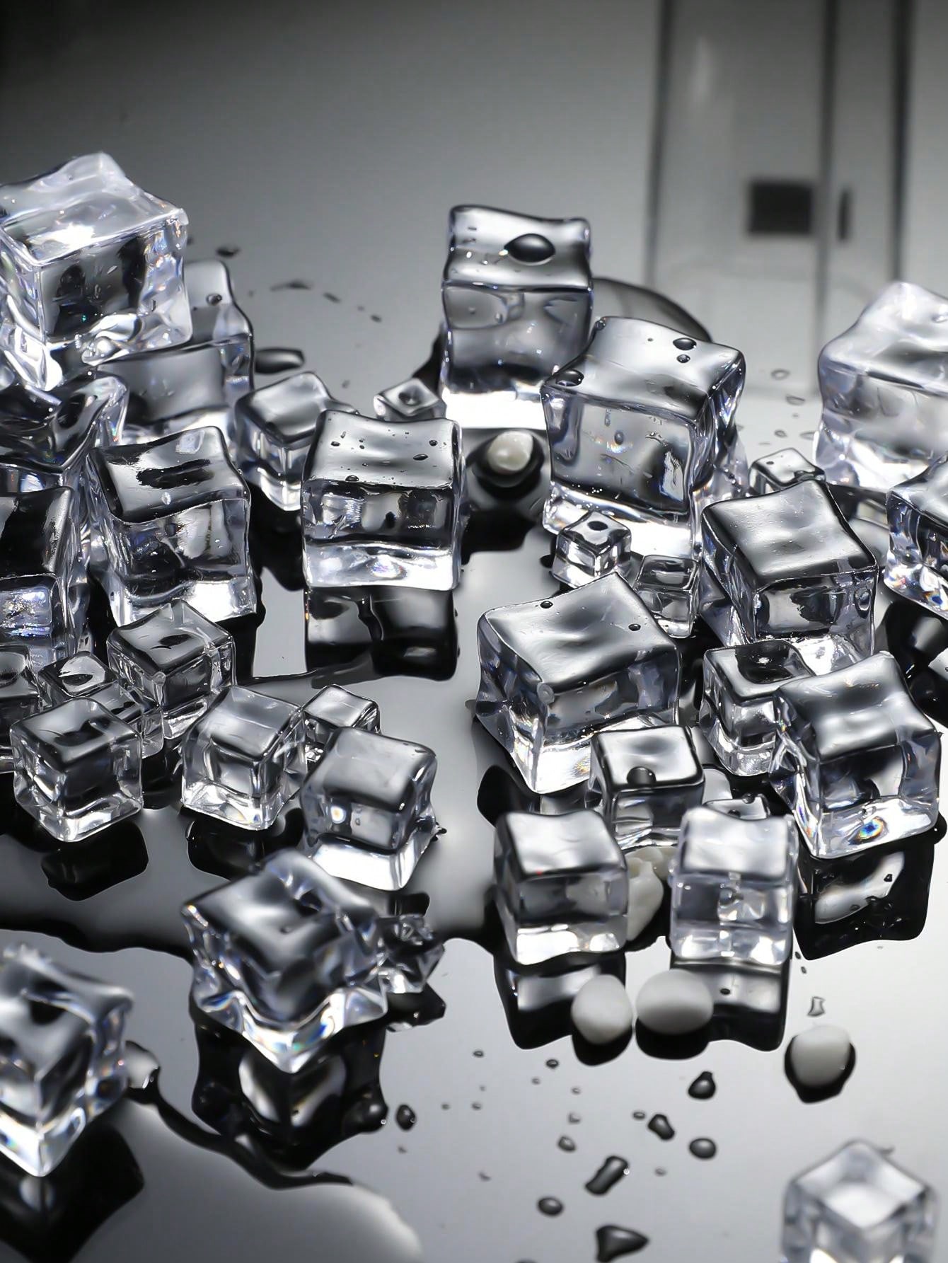 30/10pcs Clear Acrylic Fake Ice Cubes Decorative Ice Blocks 14mm | SHEIN UK