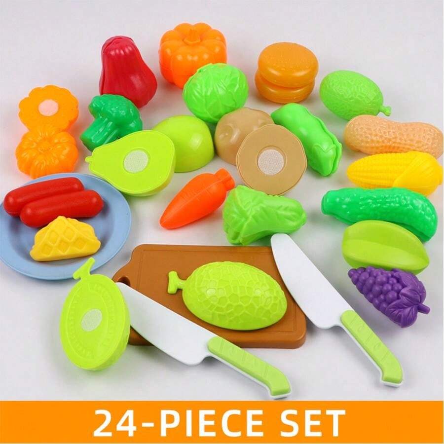 24pcs Toy Accessories Set [Combination: 12 Randomly Cuttable Fruits ...