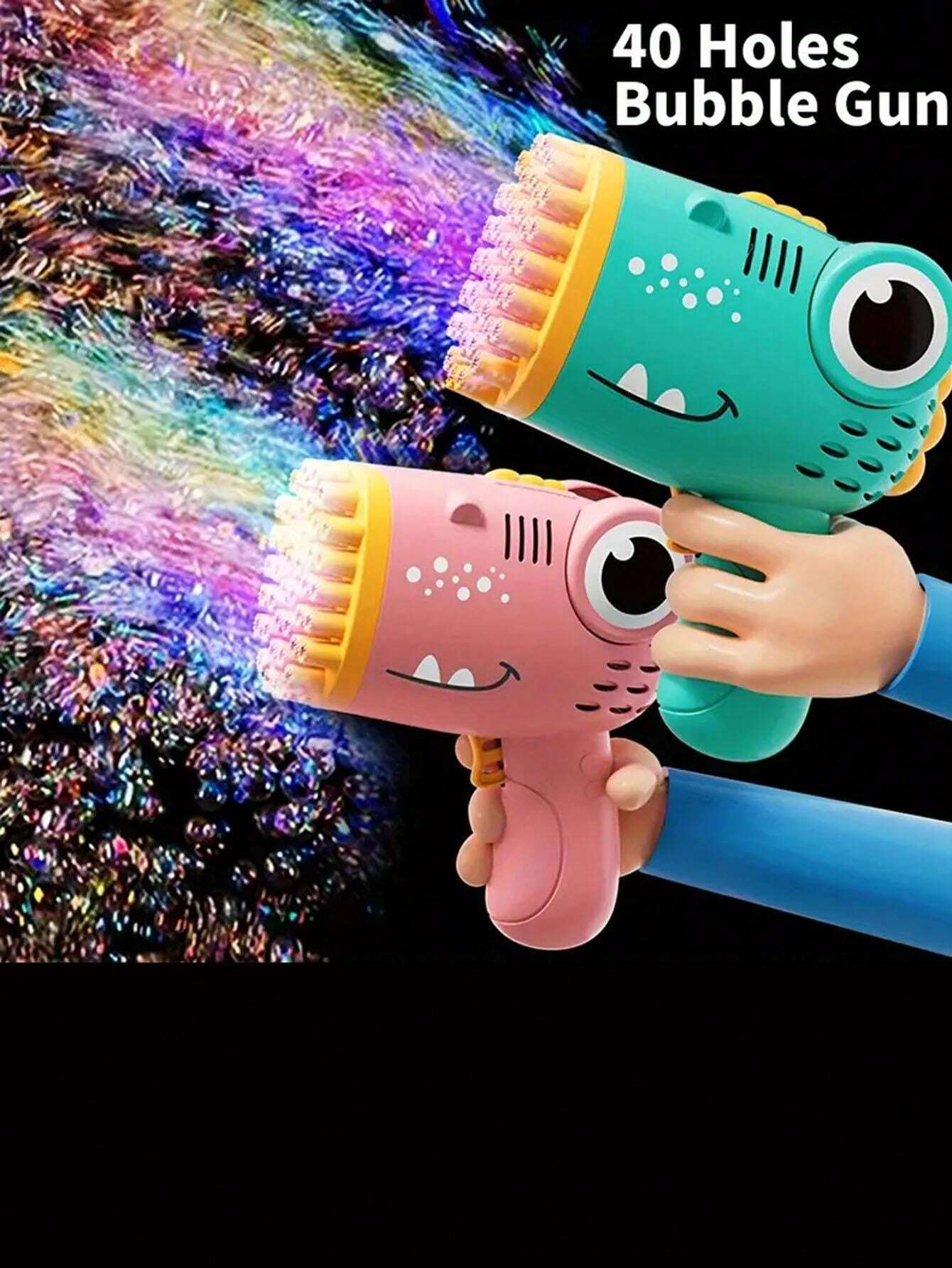 40 Holes Electric Bubble Machine - Portable Bubble Blower Suitable For ...