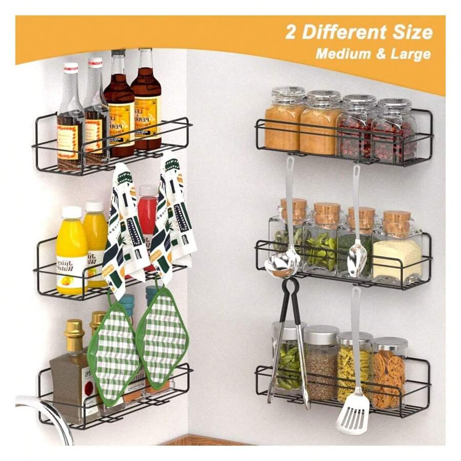 Spice Rack Organizer Hanging Spice Shelf Storage Rack Holder Seasoning ...
