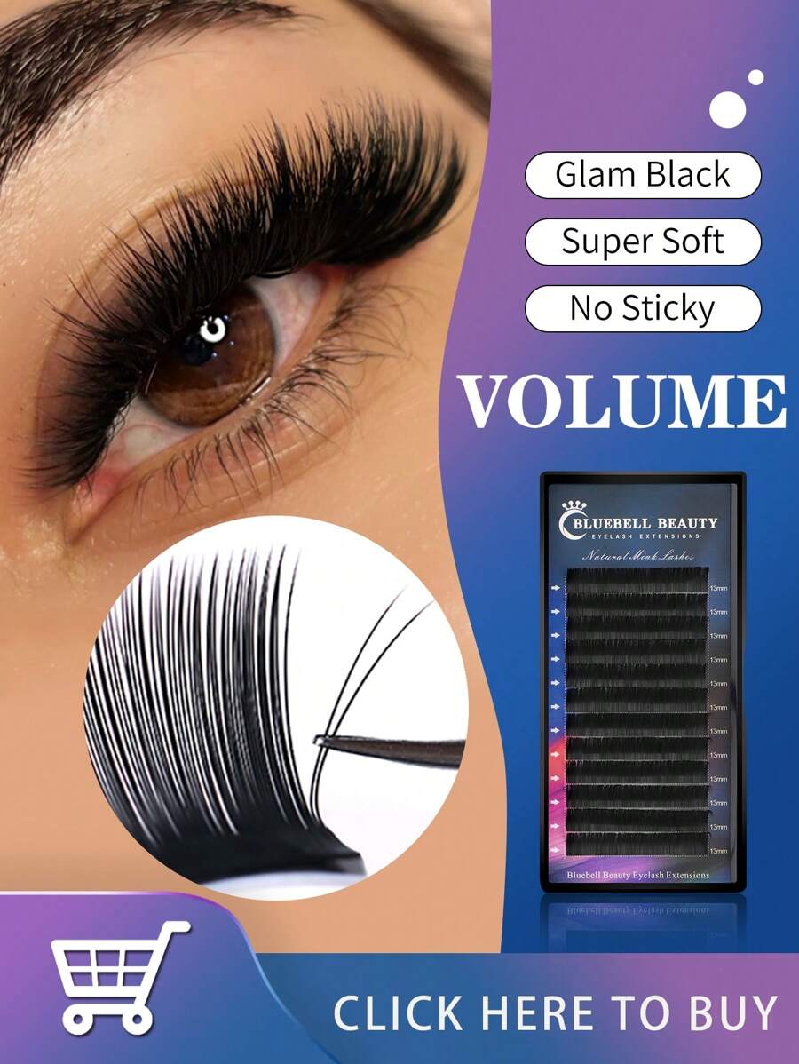 Bluebell Beauty Lashes 12 Rangs Faux Cils en vison individuels Cils ...