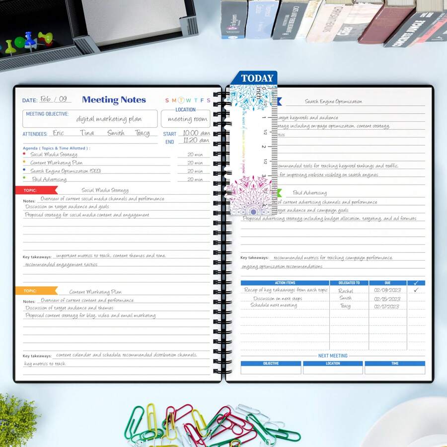 Efficient Meeting Notebook For Organized Work - Streamline Note-Taking ...