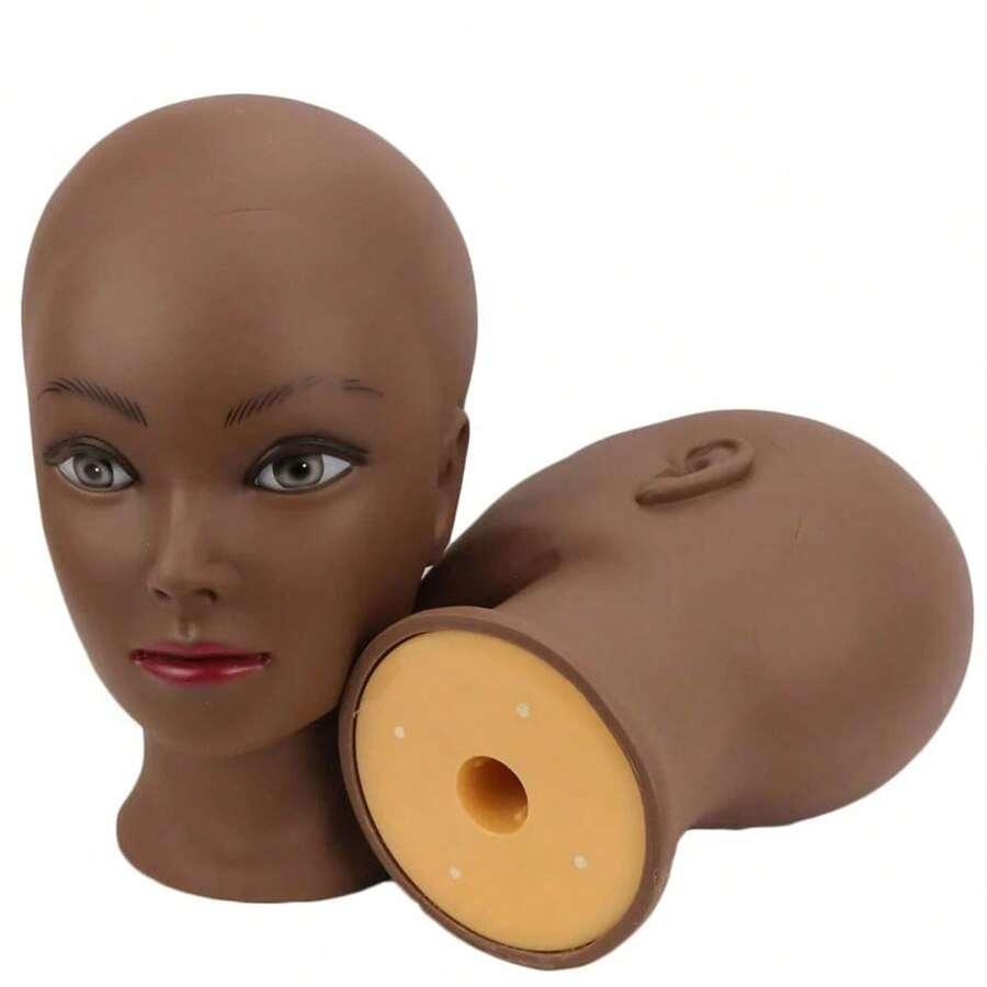 Mannequin Head With Stand, Female Bald Head Silicone Model Head For ...