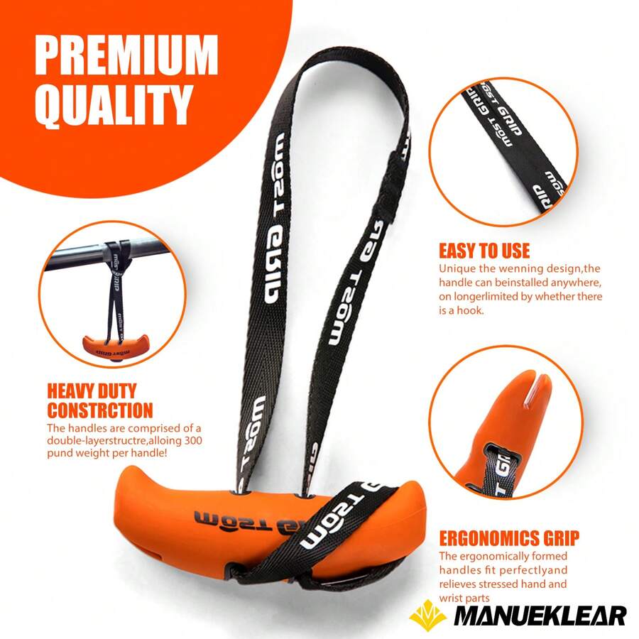 MANUEKLEAR Pull-Up Bar Handle, Exercise Pull Rod, Ergonomic Resistance ...