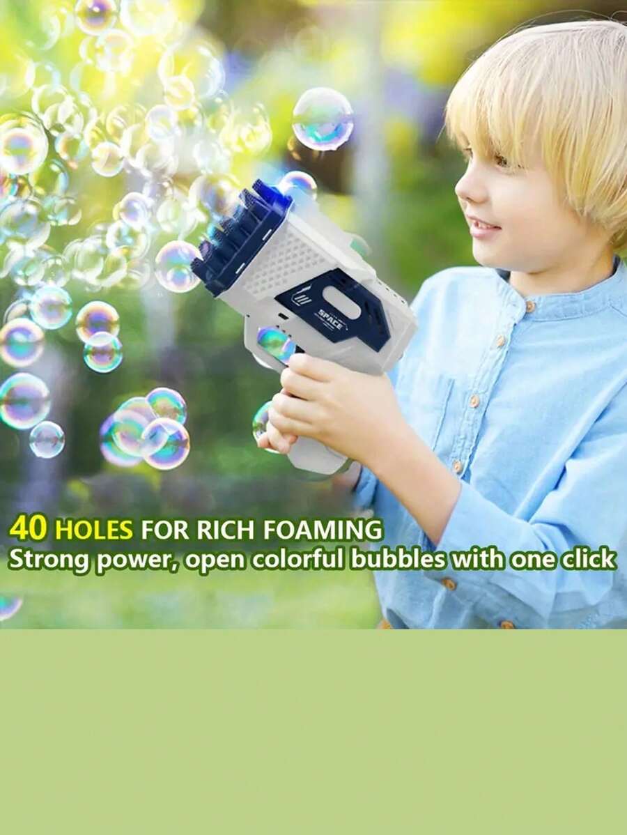 Bubble Gun And 40 Hole - Portable Outdoor Toy - For Weddings, Parties ...
