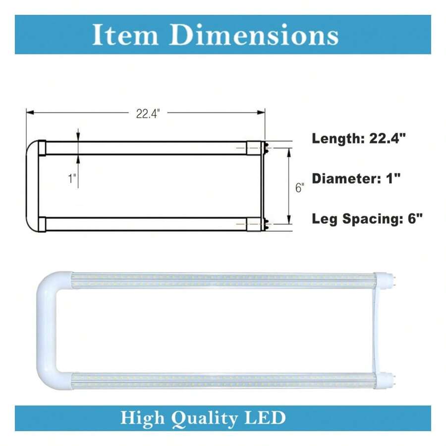 10 Pack 25W U Bend LED Tube Light T8 60W Equivalent, V Shape, High ...