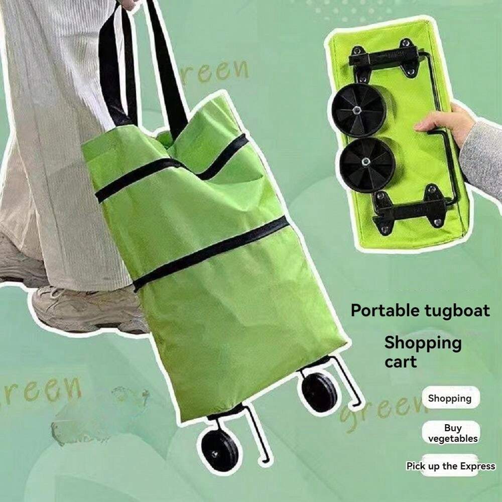 1PC Portable Foldable Shopping Cart, Foldable, Handbag, Push-Pull ...