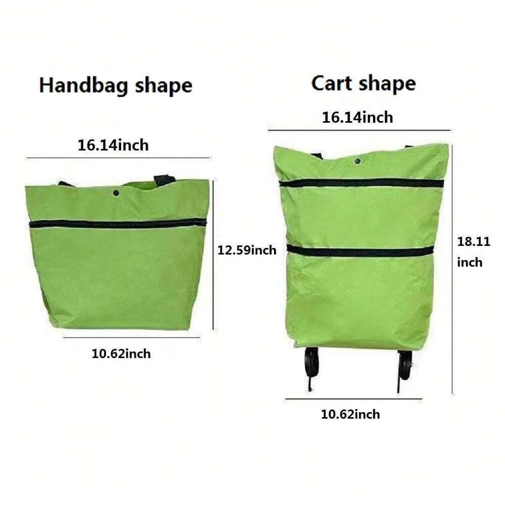 1PC Portable Foldable Shopping Cart, Foldable, Handbag, Push-Pull ...