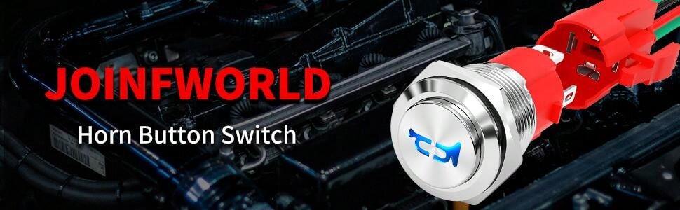 1 Set 12V 16mm Metal Push Button Horn Button 4PIN SPST 1NO Momentary ...
