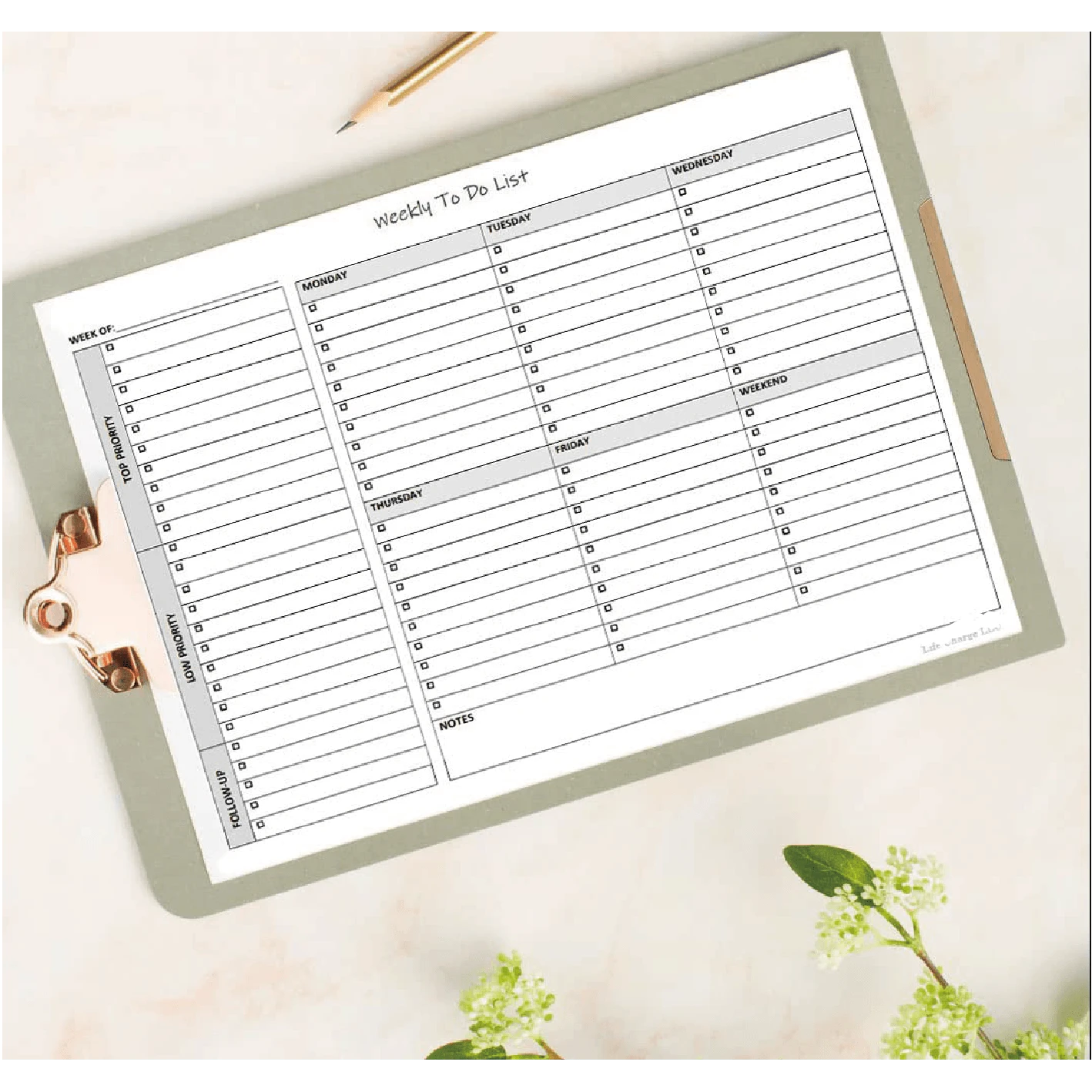 Weekly To Do List Planner, 50 Sheets Task Planning Pad Daily Checklist ...