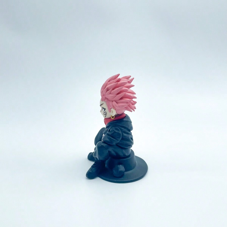 Anime Yuji Itadori Sitting Pose Two-Sided Souvenir Chibi Figure Model ...