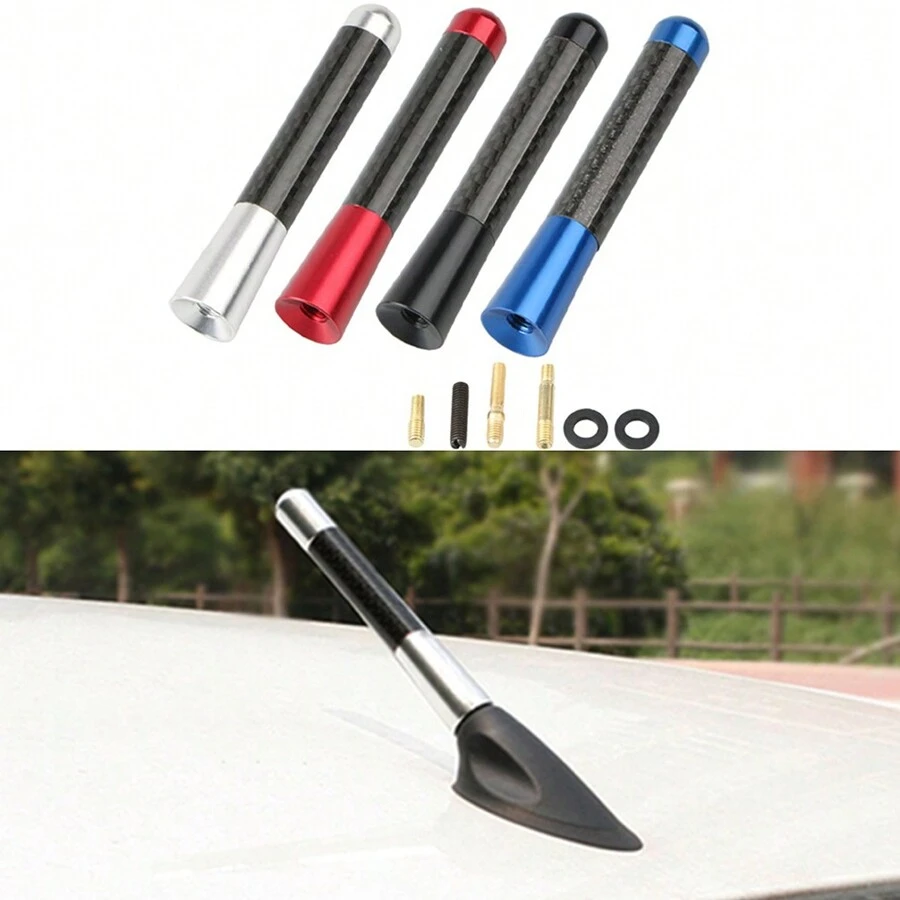 8CM/3.15in Car Carbon Fiber Short Antenna With Four Colors For Car Roof ...