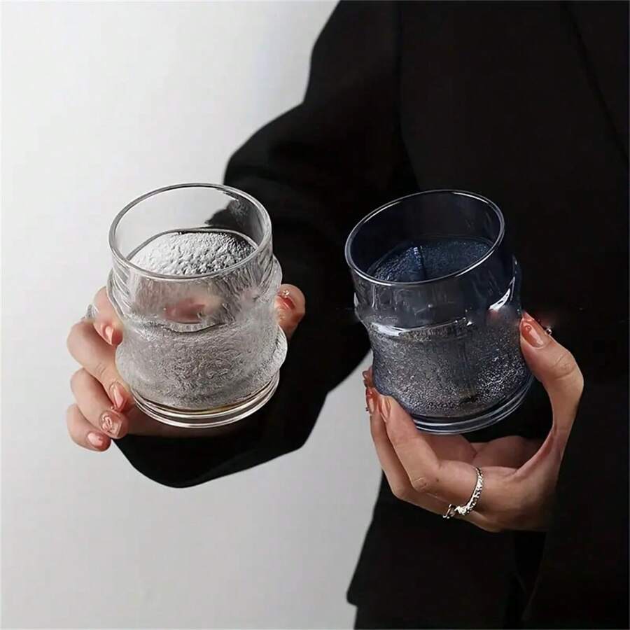 1/6 Stück 385ml/13OZ verdickter Glacier Glass Cup, Whiskey Glas, Weinglas, Bambus Bierbecher ...