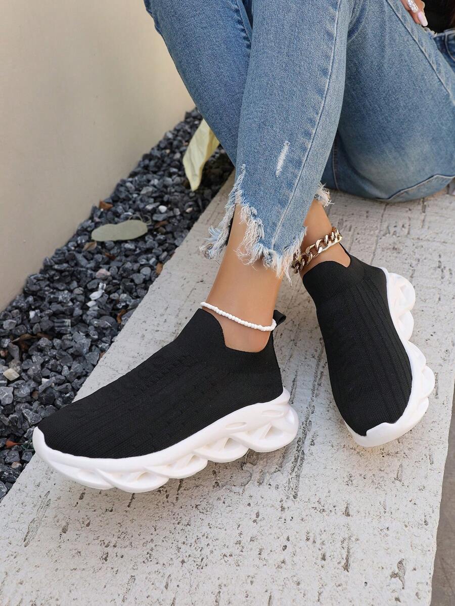 2024 New Arrival Breathable One-Foot Kick Mesh Flats With Thick Soles ...