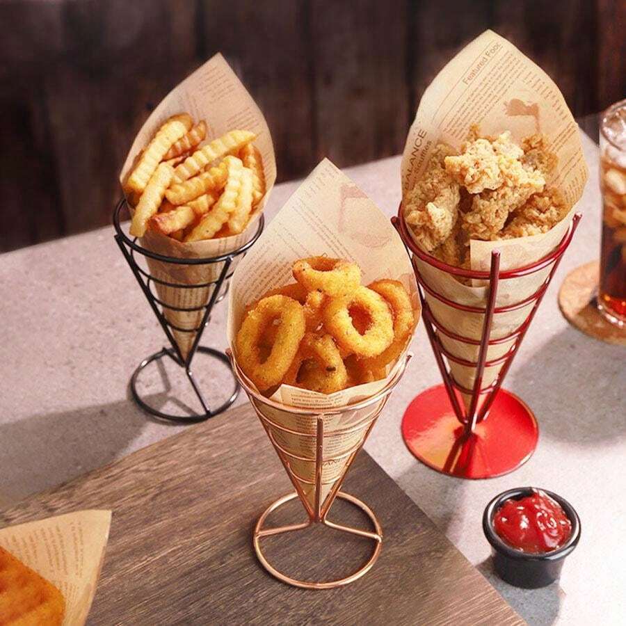 Silver Cupless, Hookless French Fries Rack | SHEIN UK