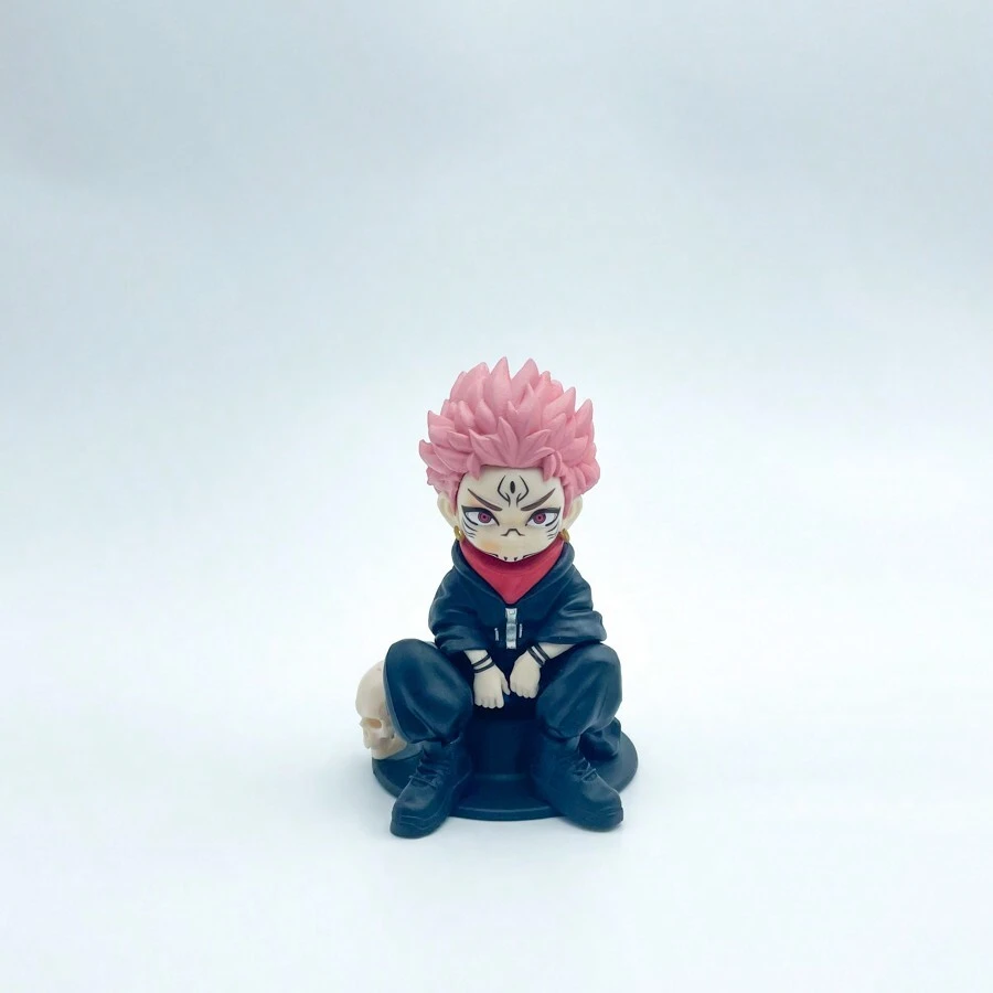 Anime Yuji Itadori Sitting Pose Two-Sided Souvenir Chibi Figure Model ...