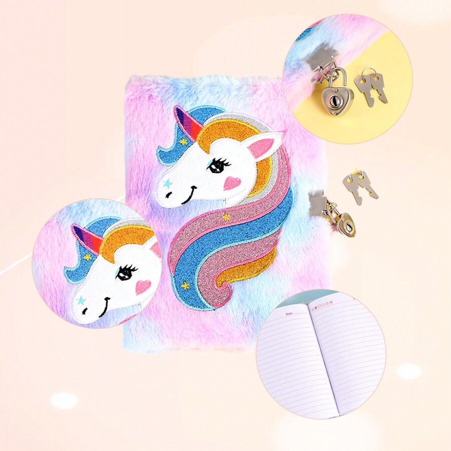 Plush Secret Diary Plush Notebook Secret Diary With Lock For Girls ...