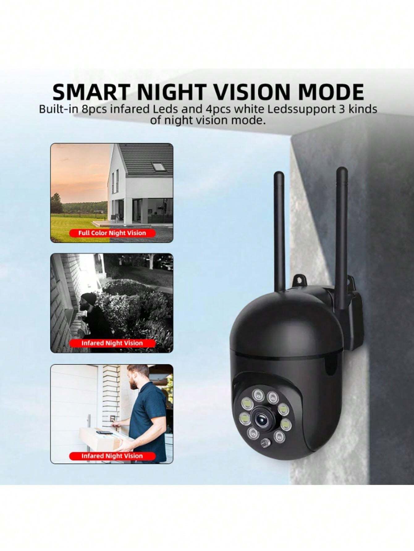 1pc 8MP/5MP/3MP/2MP 1080P HD WiFi Security Camera, Dual-Band 2.4G+5G/2 ...