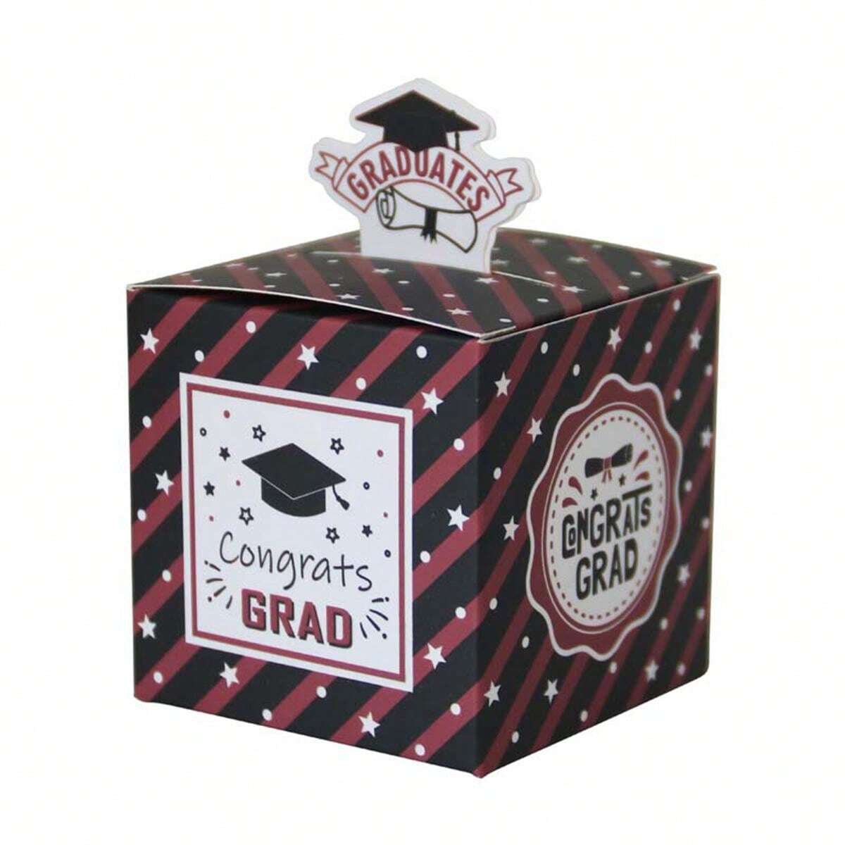 10pcs Graduation Party Small Gift Decoration Box Return Gift Box Square ...