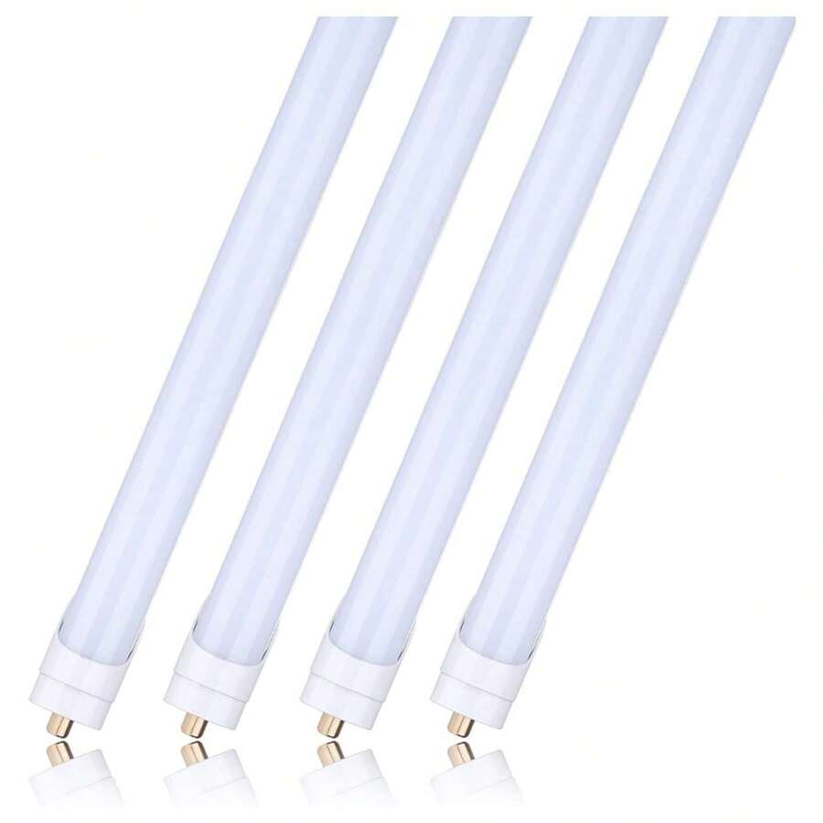 8ft T8 LED Tube Light 6000K Frosted Cover, Single Pin Cool White 45W ...