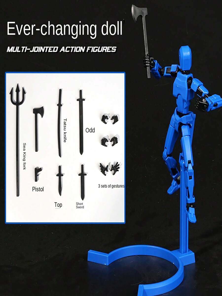 Boneca da Sorte com 13 articulações e movimento de 360°, Brinquedo de ...