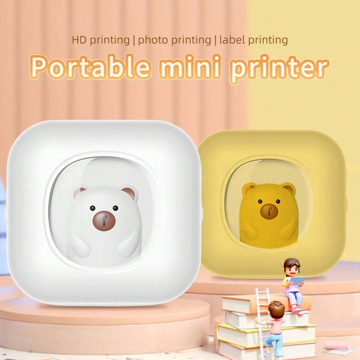 Mini Sticker Label Printer Bluetooth Smart Pocket Inkless Thermal ...