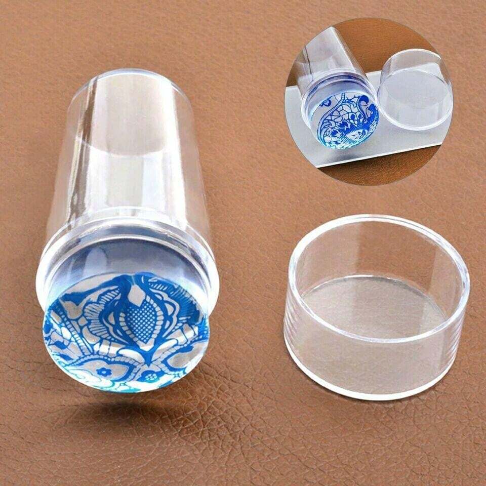 Nail Art Stamping Tools, Transparent Silicone Stamper, Nail Steel ...