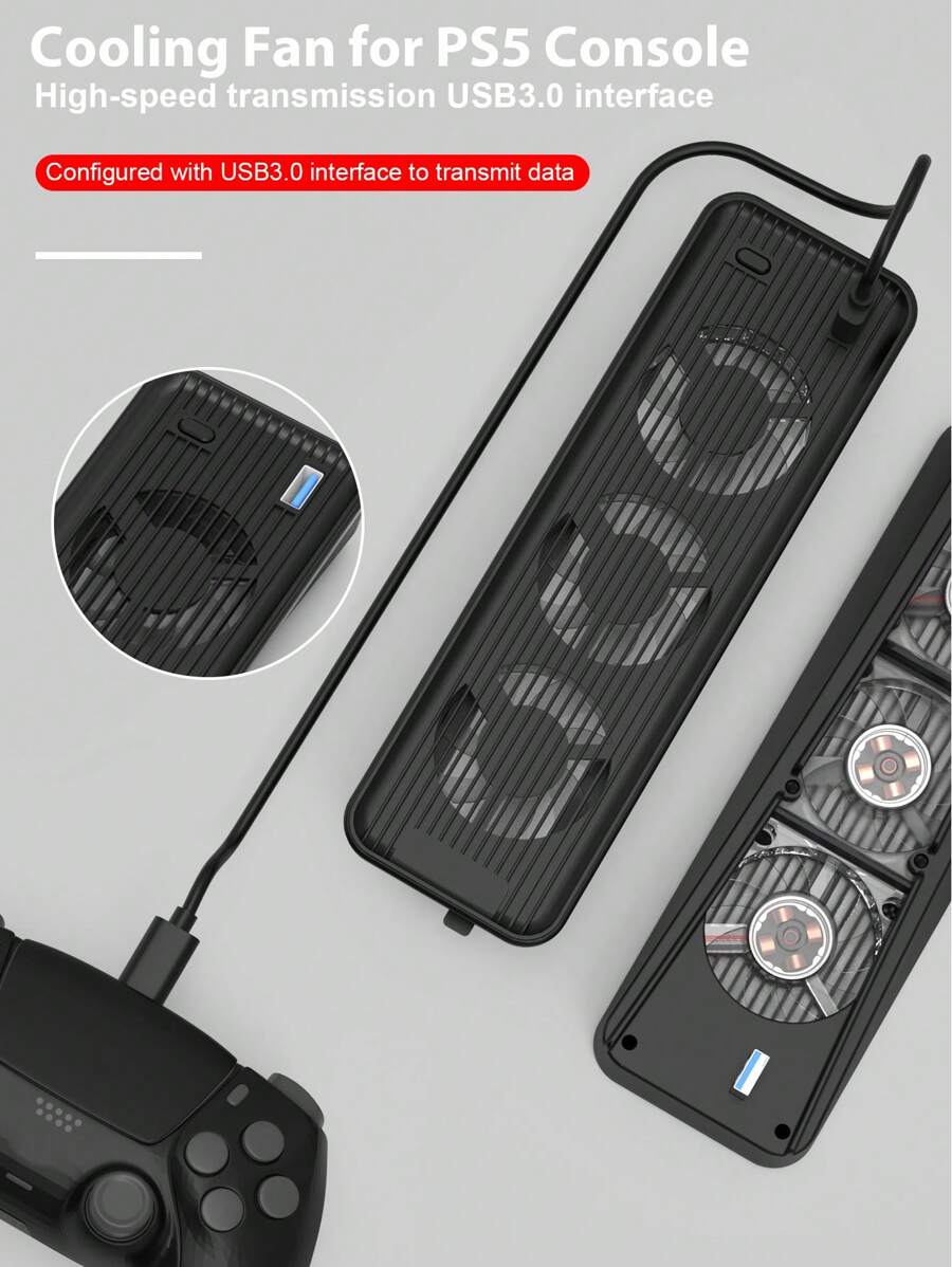 Cooling Accessories For PS5, Horizontal Cooling Fan For PS5, Upgraded ...