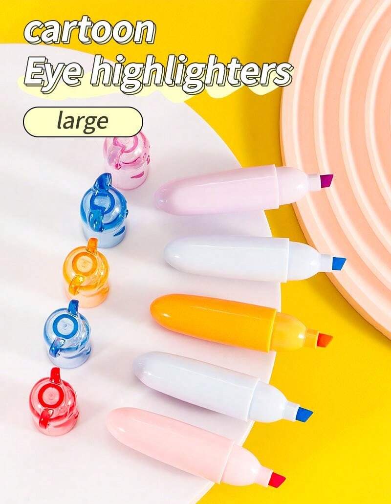 Cross-Border Cute Pet Fluorescent Pen Set Mini Diary Pen Student ...