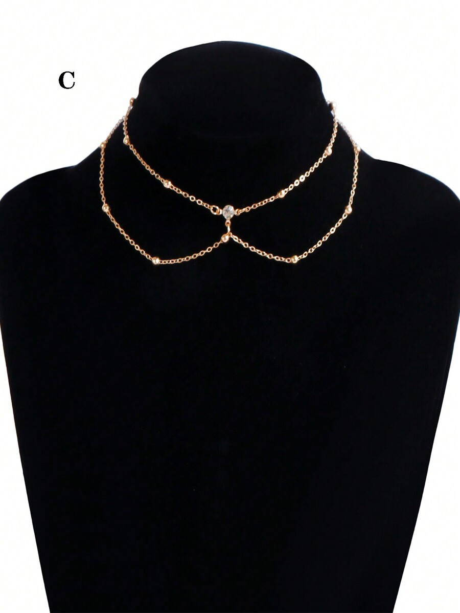 1pc Exquisite Rhinestone & Bead Decor Body Chain For Women For Spring ...