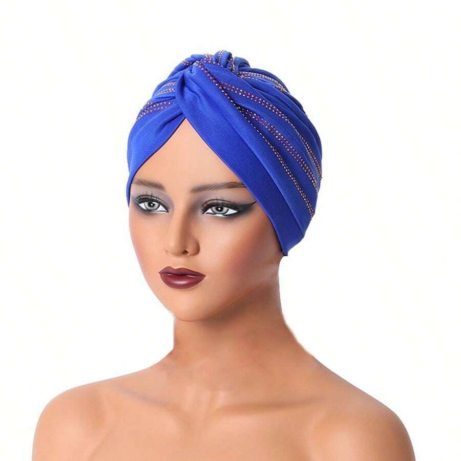 1 pièce Bonnet pour femmes en fer à cheval décontracté avec turban pour ...