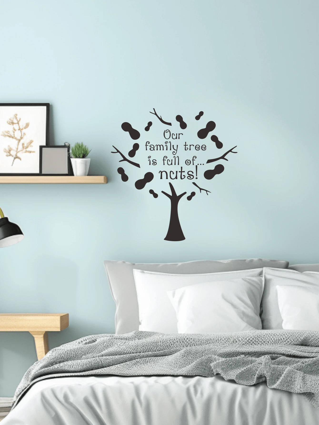 1pc Whimsical Family Tree Wall Stickers: Embrace The Nuttiness! Vibrant ...