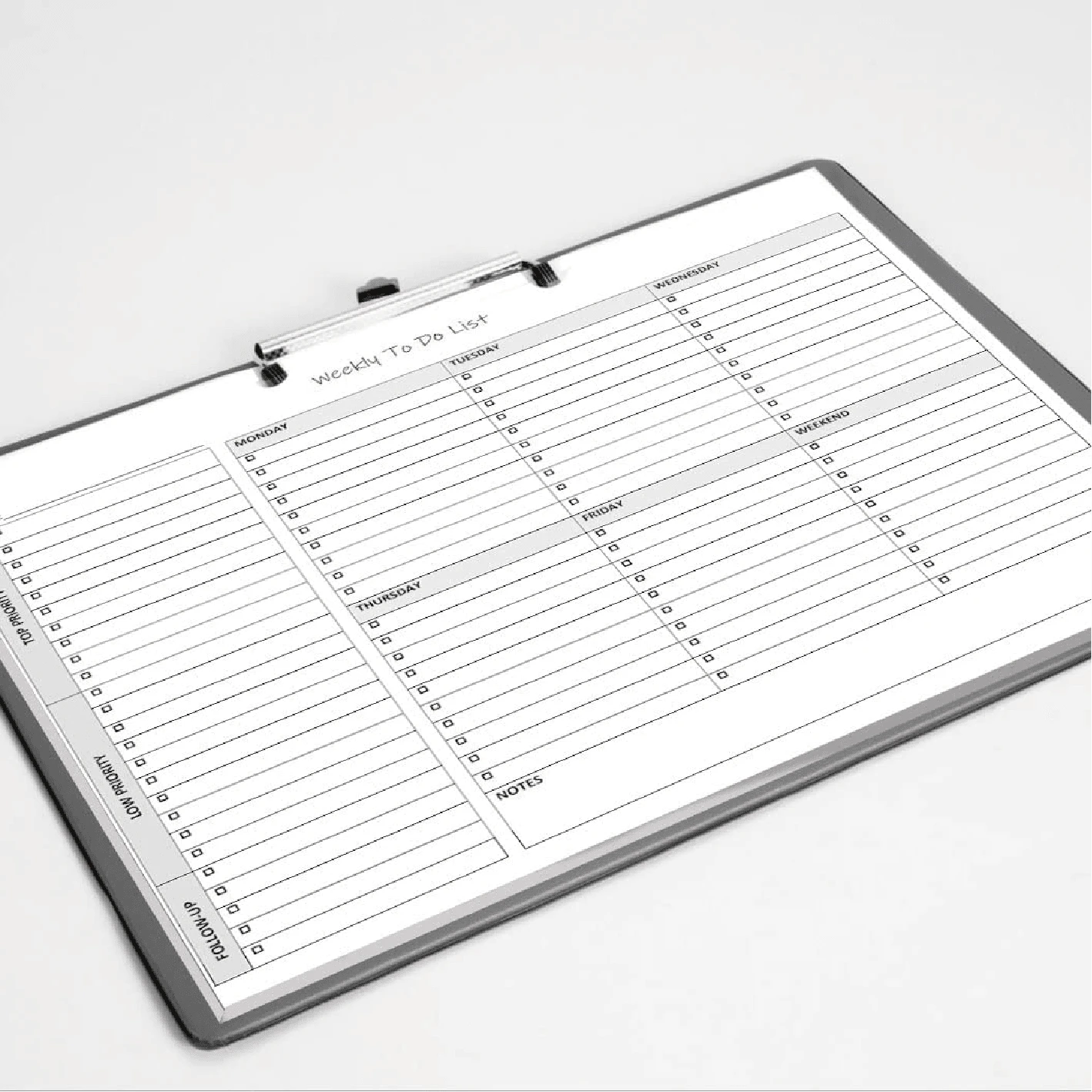 Wöchentlicher To-Do-Liste Planer, 50 Blatt Aufgaben Planungsblock Mit ...