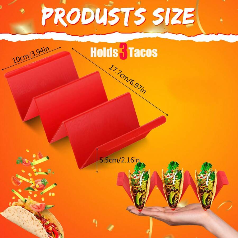 Taco Holder Stands , Plastics Large Taco Tray Plates Holds Taco Stands ...