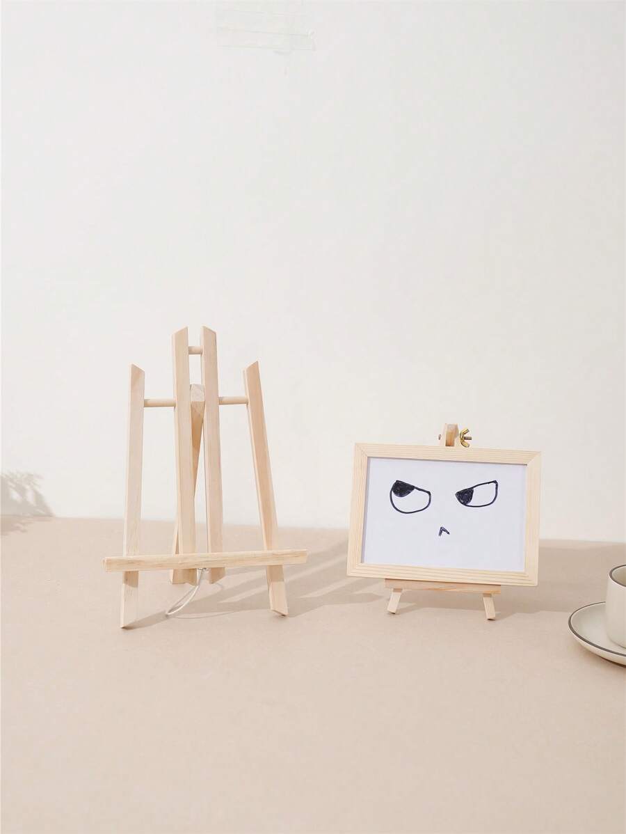 One Small Wooden Display Stand With Drawing Board, One Large Wide ...