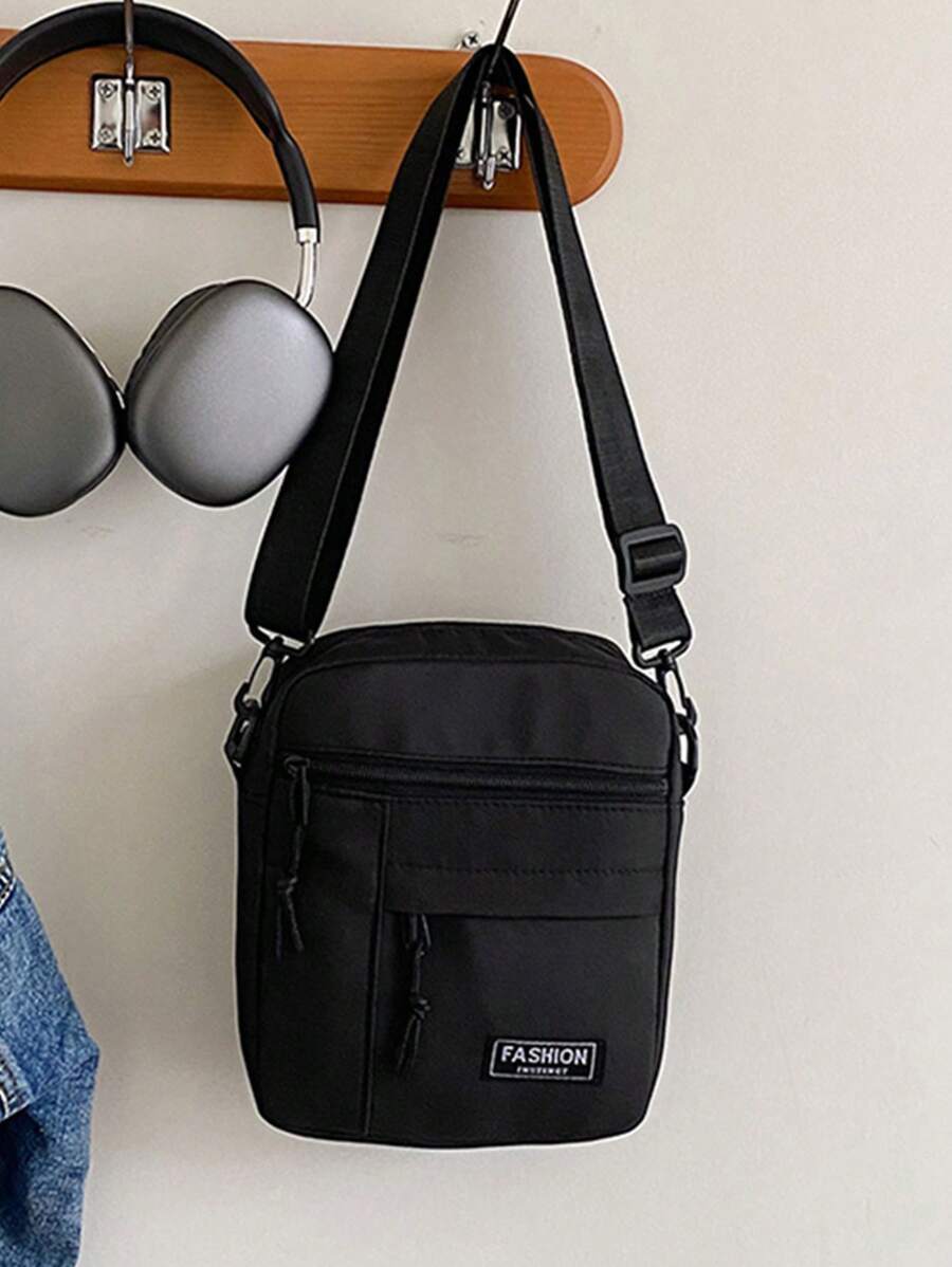 1pc Canvas Crossbody Bag Shoulder Bag Crossbody Bag Boys Small Square ...