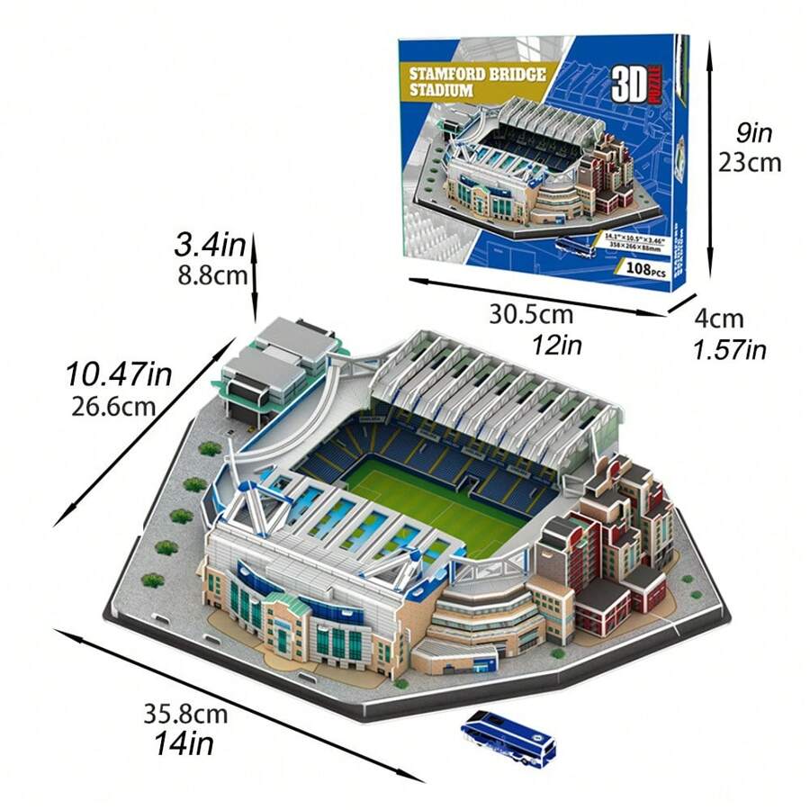 1set World Famous Stadium Building Block Set 3d Puzzle Assembly Model ...