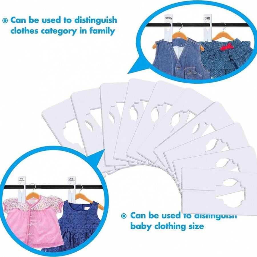 10pc Square Divider, Plastic Divider, Clothing Size Divider, Blank Size ...