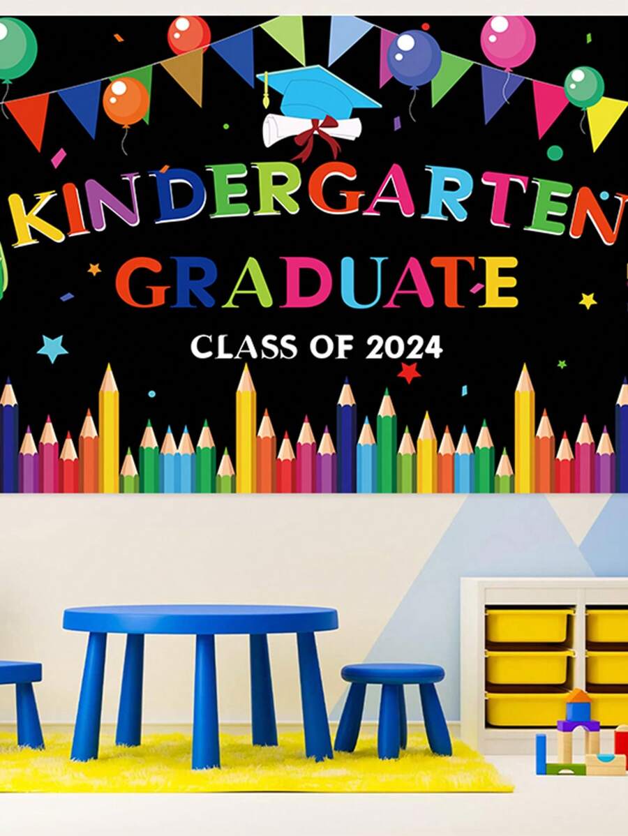 2024 Black Graduation Season Party Decoration Background Cloth ...