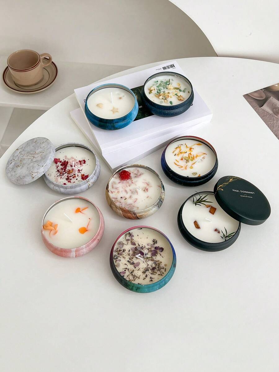 One Box Of Exquisite Starry Sky Pattern Iron Jar Candle Indoor ...