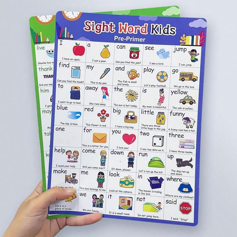 220 Must Know Sight Words Educational Posters Charts For Toddlers And ...
