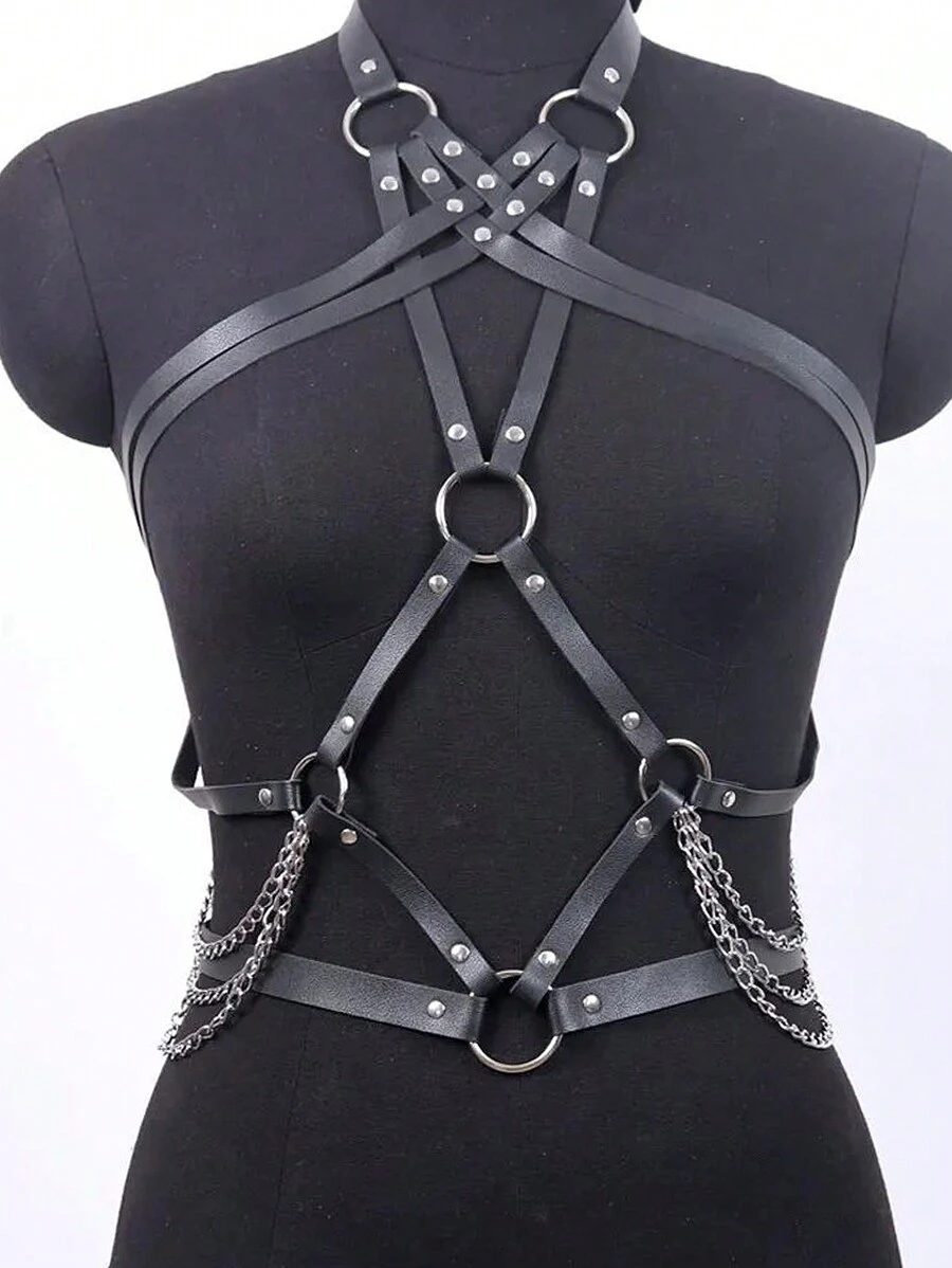 One Piece Of Black Sexy Waist-Cinching Harness Braided Waist Belt Suitable For Daily Party Wear ...