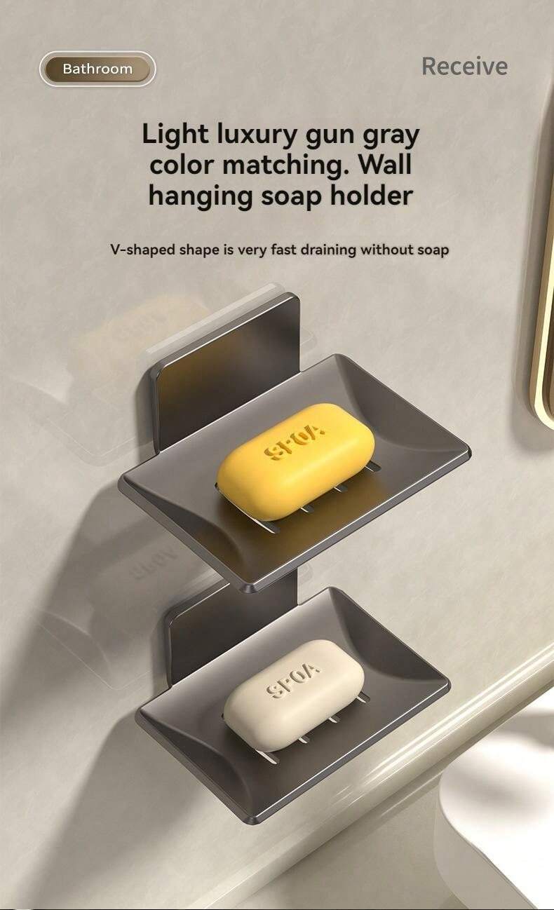 Creative Bathroom Soap Box With Drainage Design, Wall-Mounted Space ...