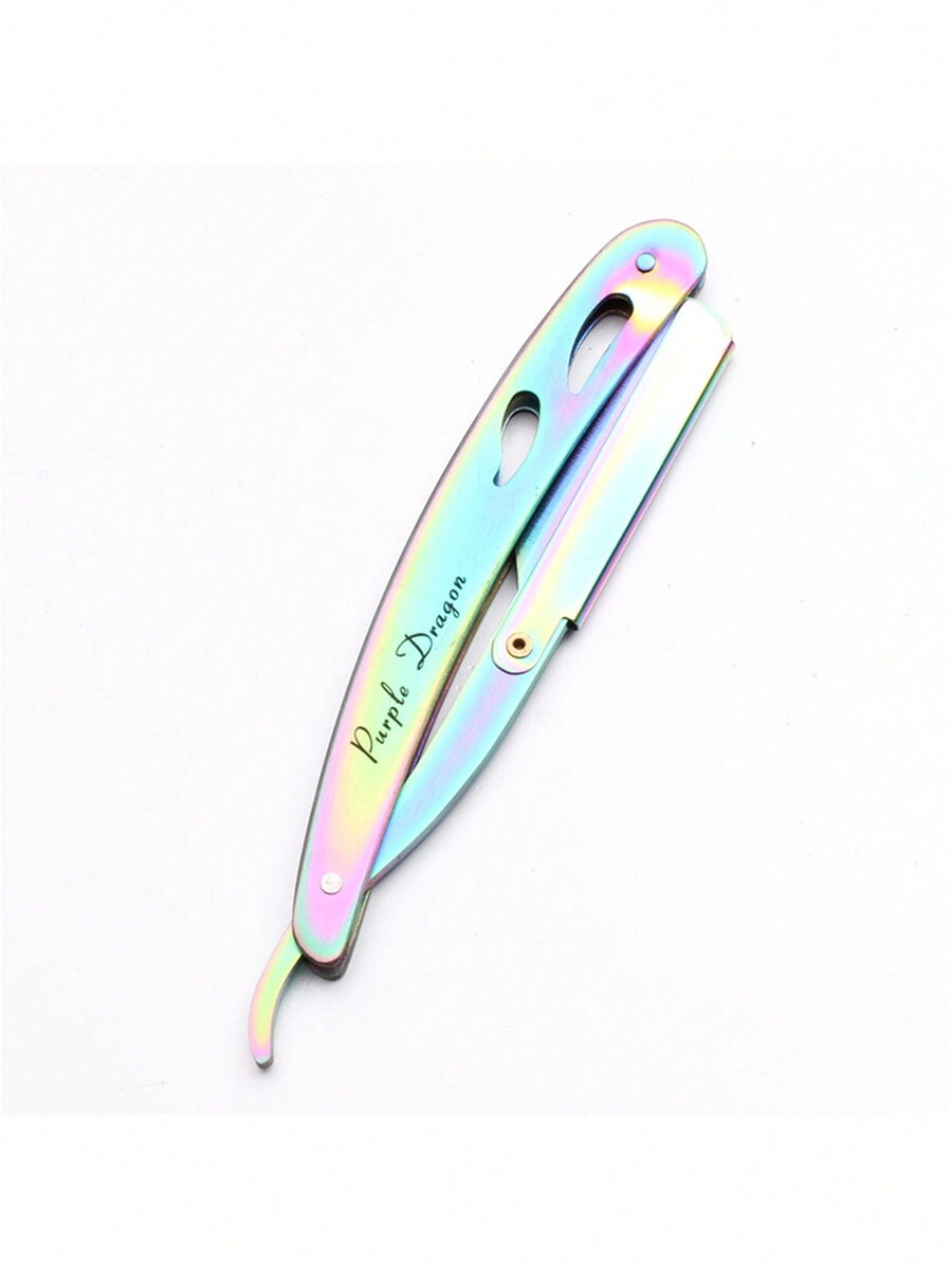 1pc Manual Stainless Steel Razor Holder, 74 Blades Men's Straight Edge ...