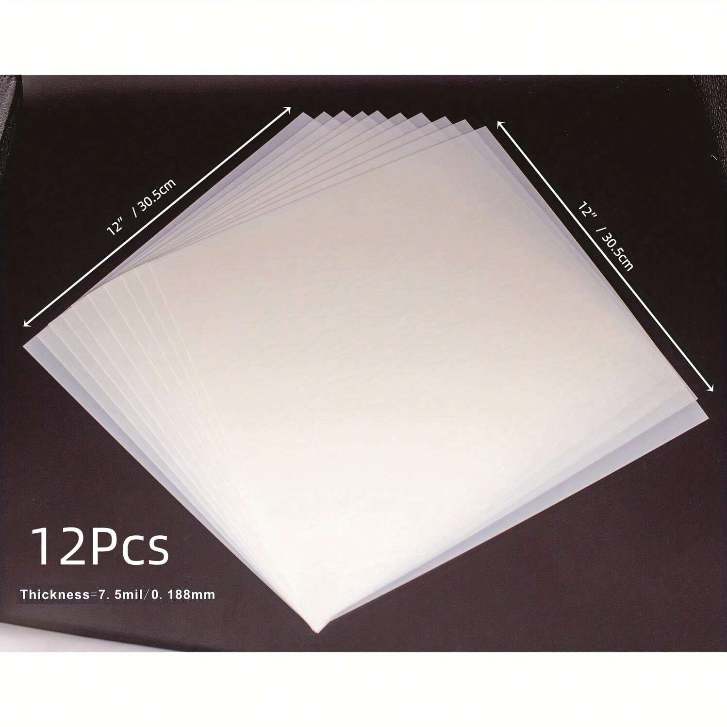 12 Sheets 7.5 Million Micro Porous Polyester Film Stencil, Reusable ...