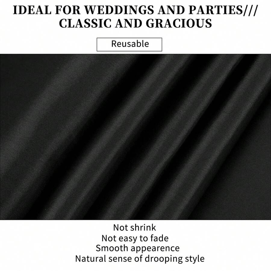 12pcs/Pack Solid Color Taffeta Satin Table Flags - Black | SHEIN USA